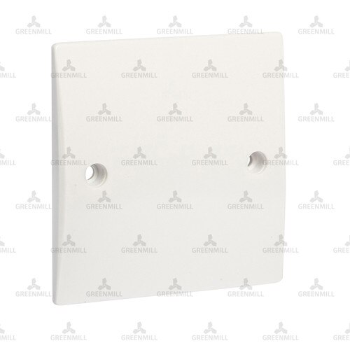 White Plastic 1 Gang Blanking Plate | Greenmill AC