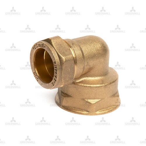 Brass Compression Female Iron Elbow 22mm-1"