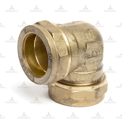 Brass Compression 90° Elbow 35mm