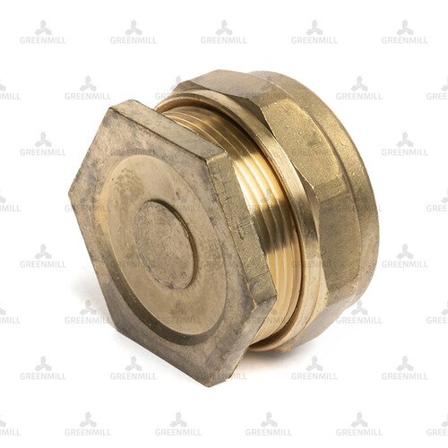 Brass Compression End Cap 35mm
