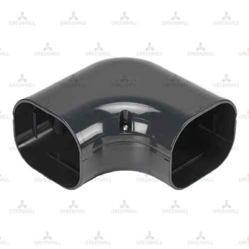 Anthracite Inaba Denko Flat Elbow 100mm