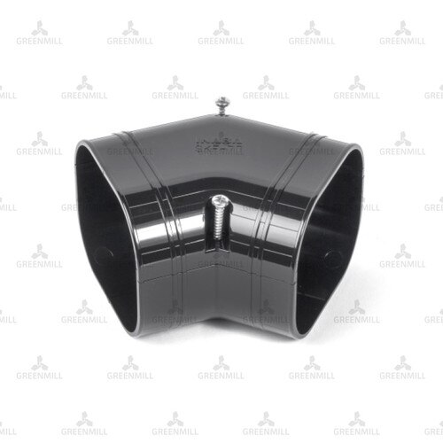 Anthracite Inaba Denko 45° Flat Elbow 75mm