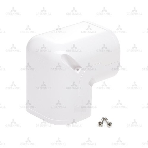 White Inaba Denko Slimduct Vertical Elbow 100mm