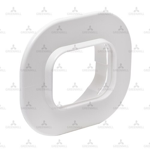 White Inaba Denko Slimduct Wall Rosette 100mm