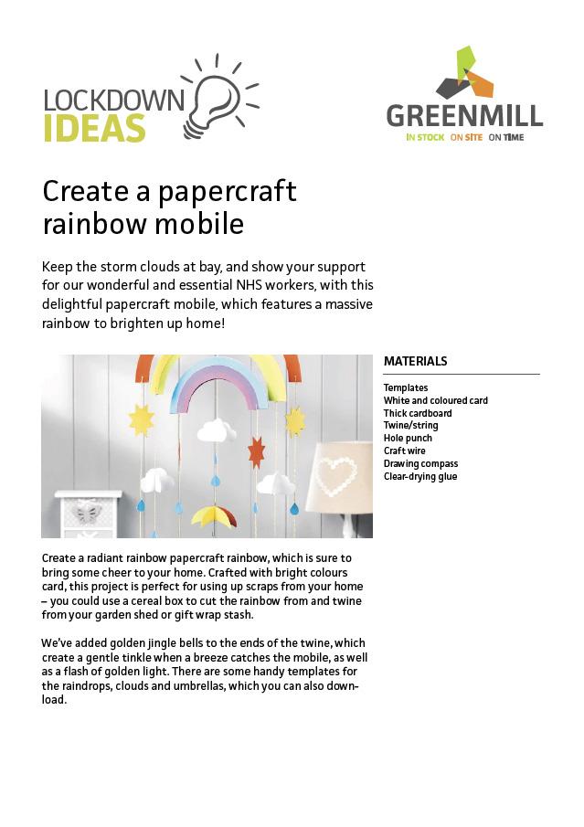 Create a papercraft rainbow mobile - Greenmill Supply Company Ltd